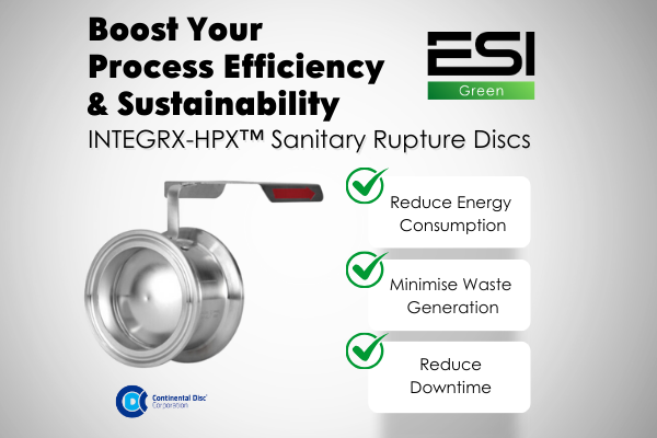 Benefits of INTEGRX-HPX™ Sanitary Rupture Discs | ESI