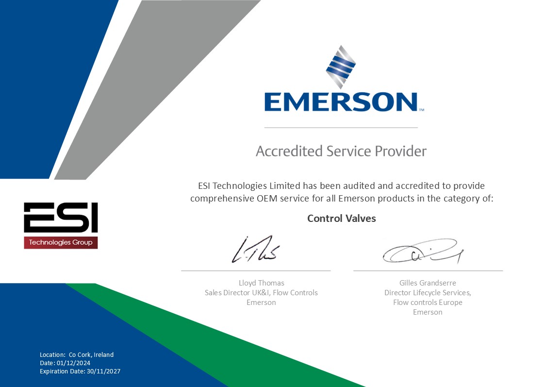 Emerson Accredited Service Provider Ireland
